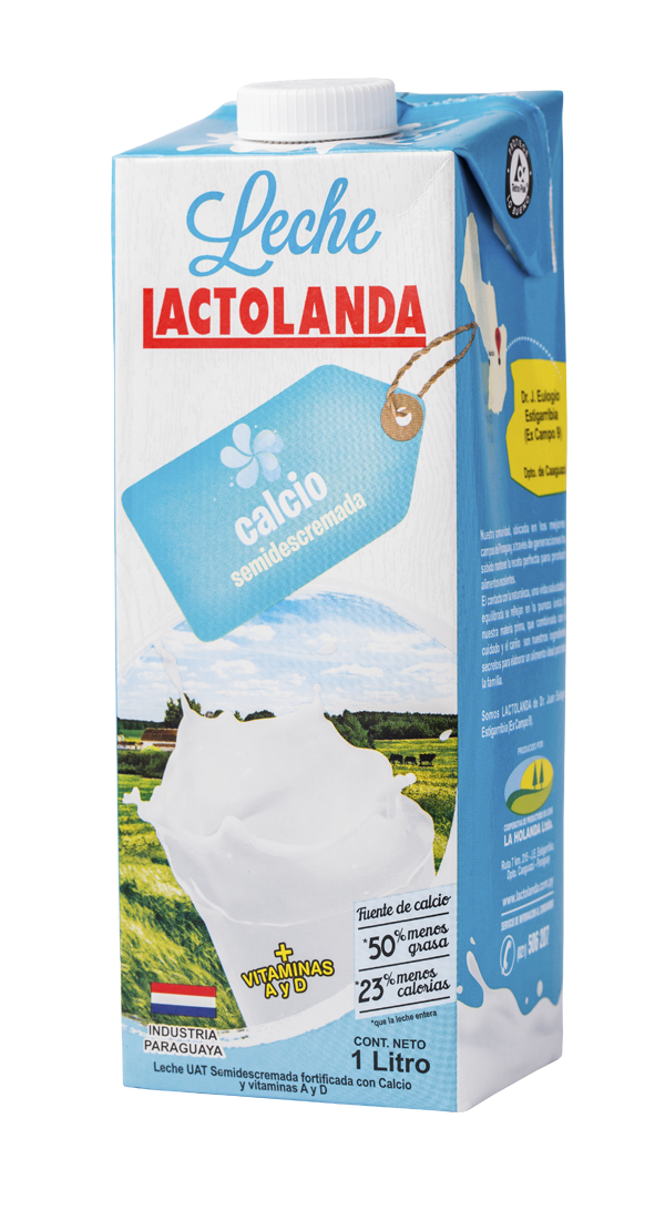 Leche con Fibras Semidescremada - Lactolanda - La Salud de Cada Día